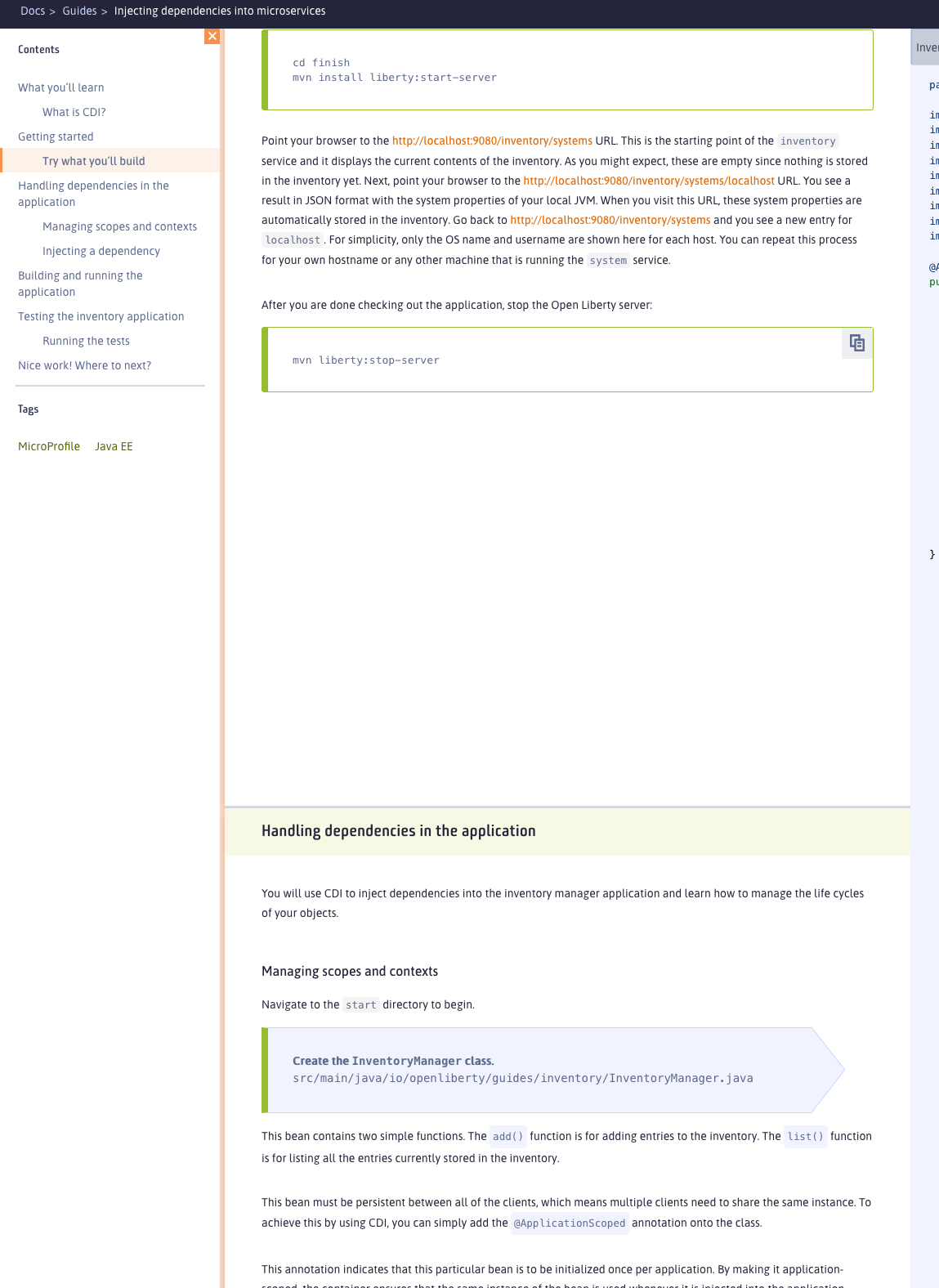 [Guides] Different triggers for section change for ToC and code panes - Low priority · Issue ...