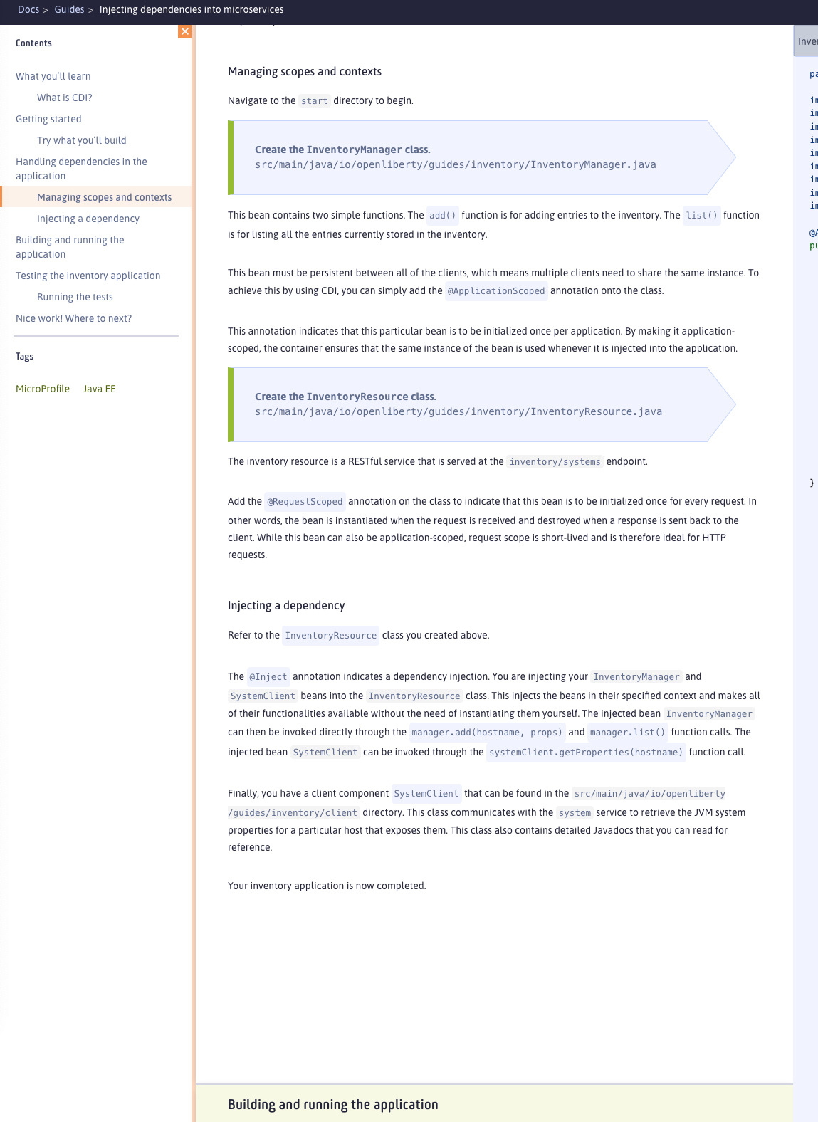 [Guides] Different triggers for section change for ToC and code panes - Low priority · Issue ...