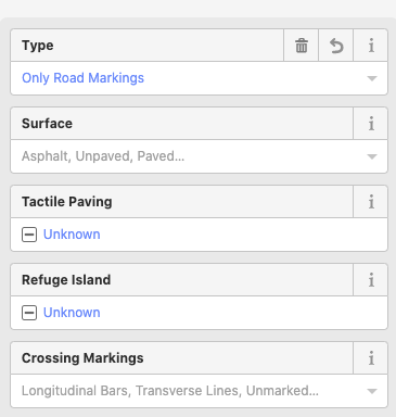 Add crossing:markings=yes to "Marked Crossing" preset, drop "crossing=uncontrolled" · Issue #658 ...