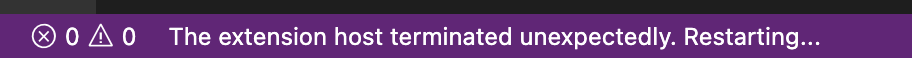 Extension Host Terminating Unexpectedly After Latest Update · Issue 176517 · Microsoft Vscode