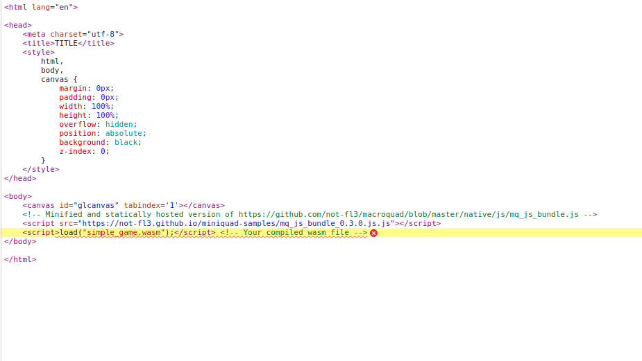 Using wasm with macroquad · Issue #178 · not-fl3/macroquad · GitHub