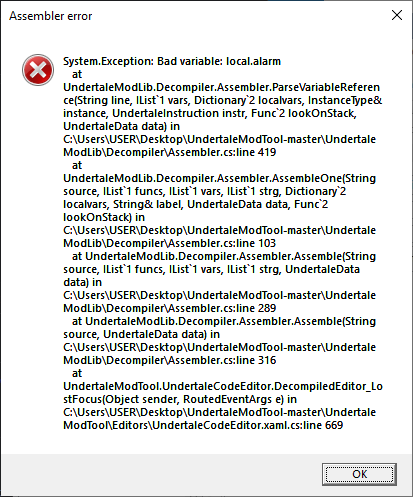 Unknown variable local.alarm[0] · Issue #344 · UnderminersTeam/UndertaleModTool · GitHub
