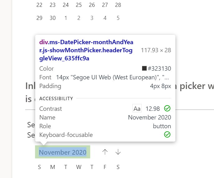 Date Picker Not Honoring Aria Label Provided · Issue 15978 · Microsoft Fluentui · Github