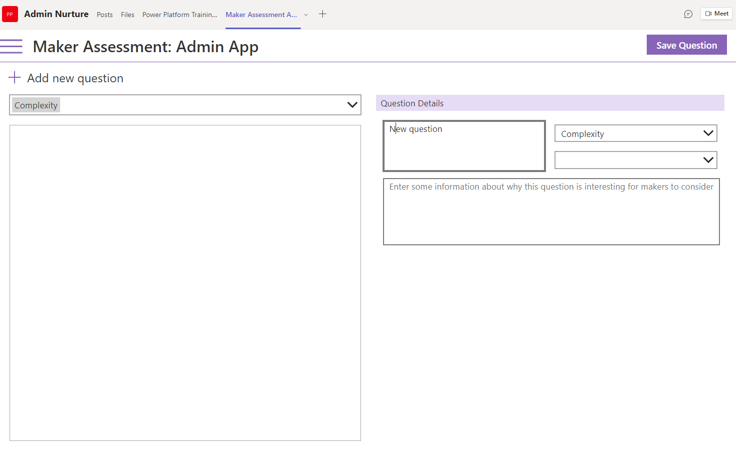 Unable To Add Questions In Maker Assessment Admin App In Teams · Issue 2024 · Microsoft Coe