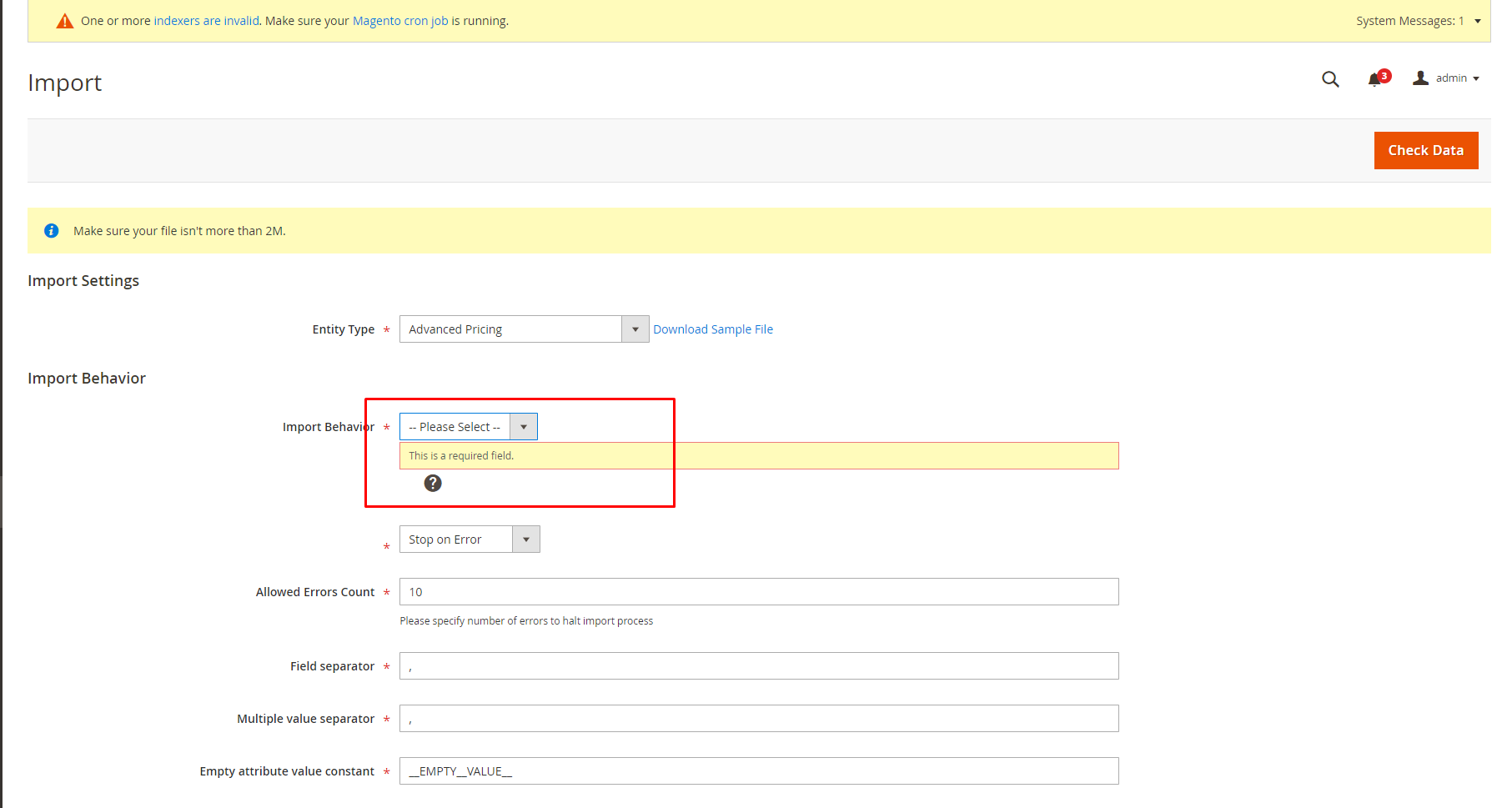 Backend Import behavior design break · Issue #21126 · magento/magento2 · GitHub