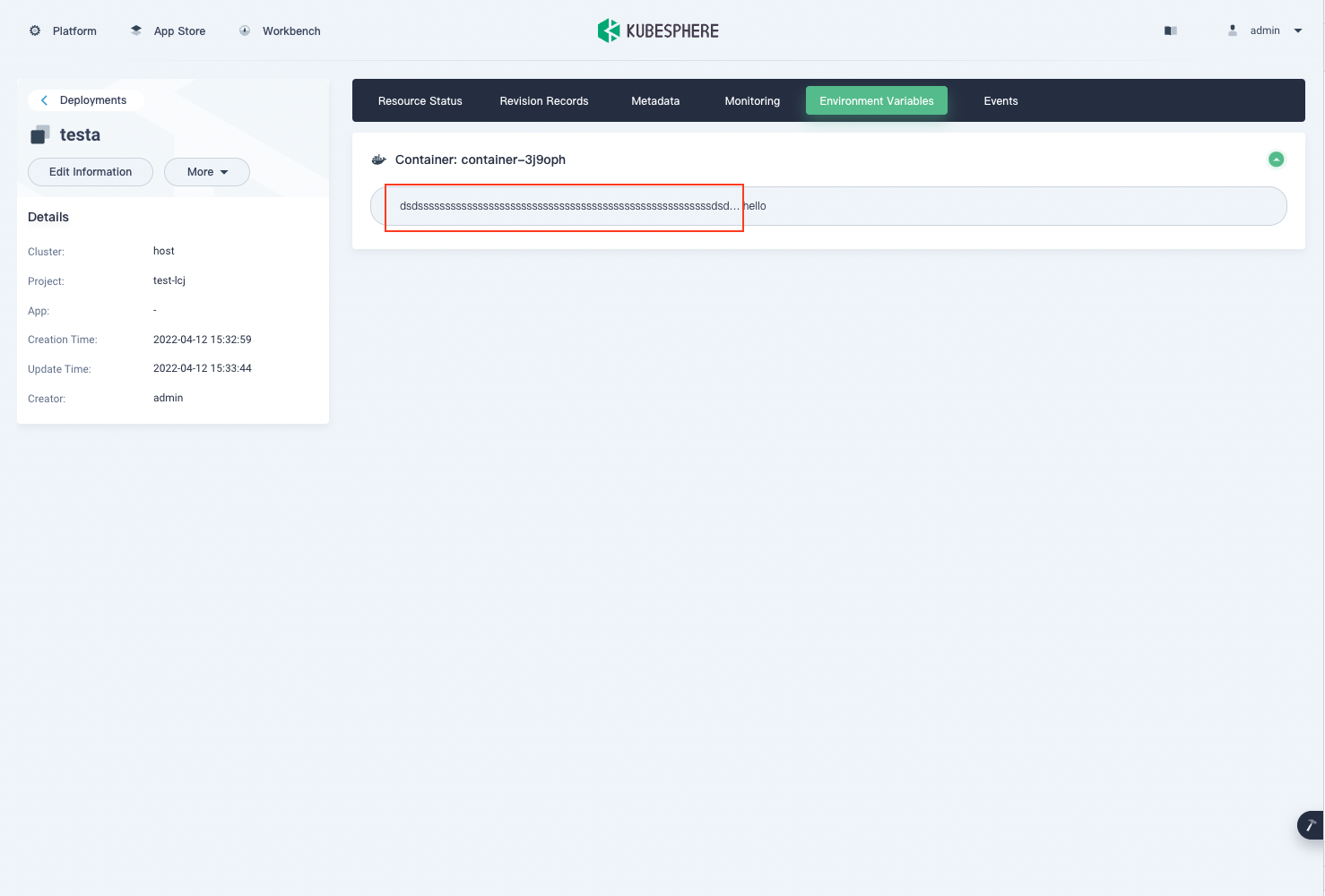 fix: Environment variable display is occluded (!3083) · 合并请求 · kubesphere / console · 极狐GitLab