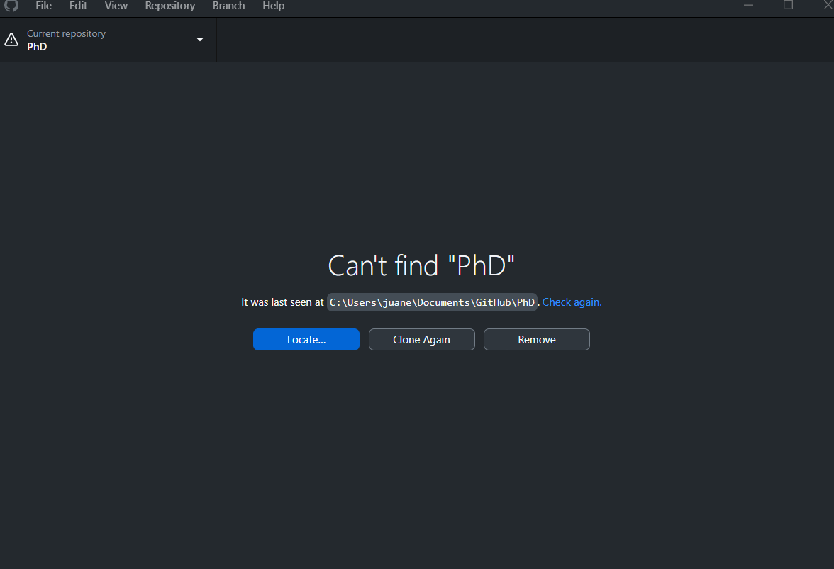 Cant find repository · Issue #17440 · desktop/desktop · GitHub