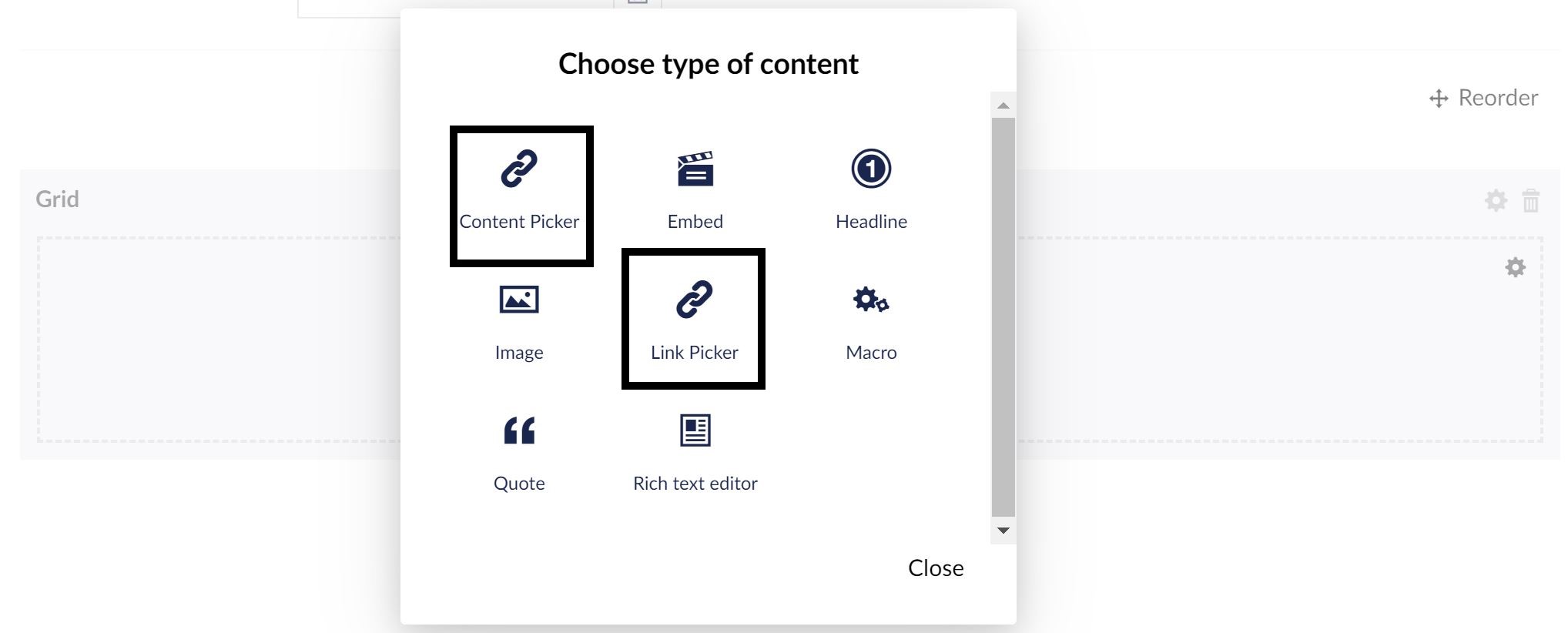 Github Mausbaumbraco V8 Content And Link Pickers As Grid Editors Umbraco Content Picker As A