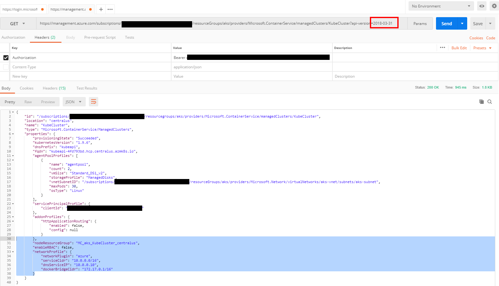 Old version for Microsoft.ContainerService API · Issue #193 · projectkudu/AzureResourceExplorer ...