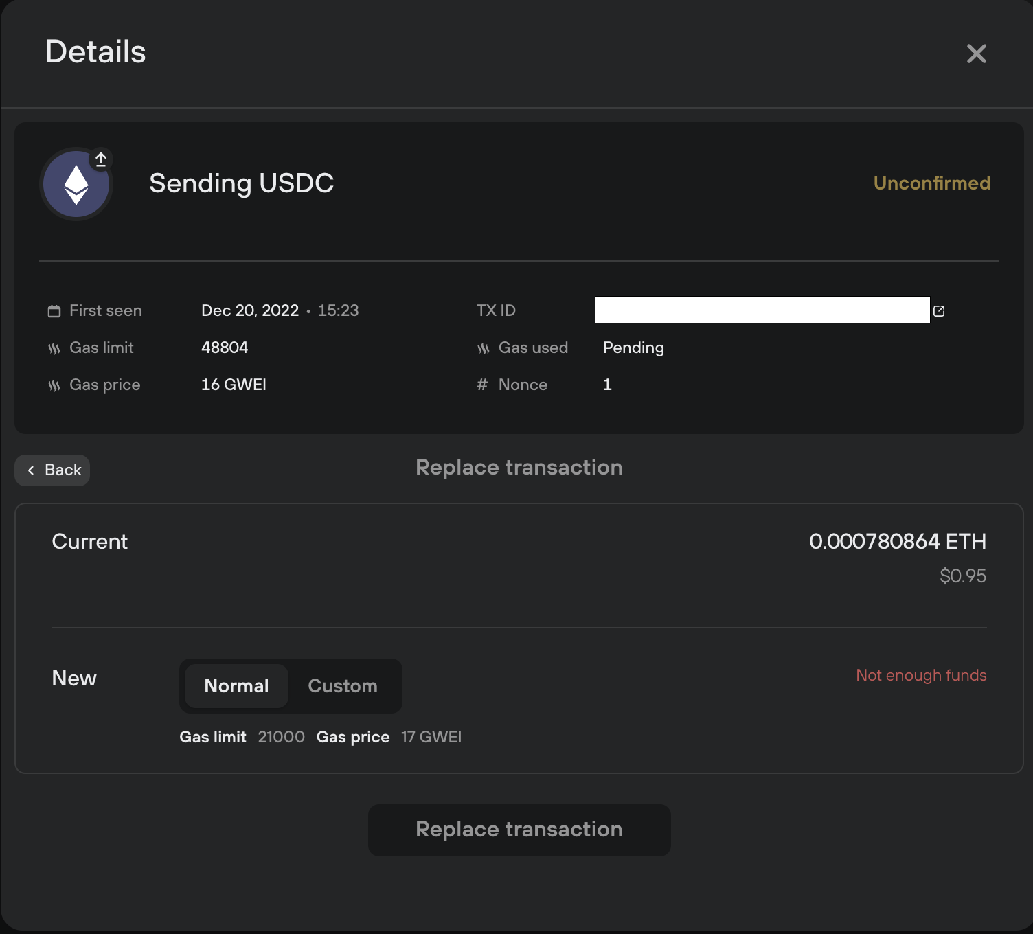Unable to bump fee of ETH ERC-20 send transactions · Issue #7808 ...