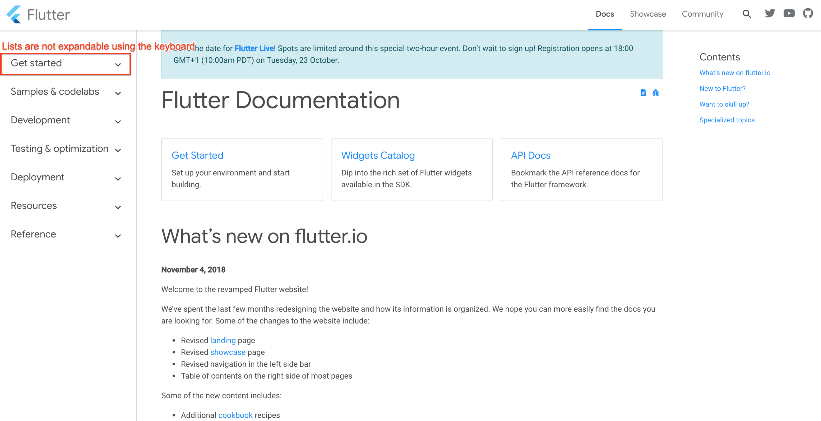 Accessibility on Desktop · Issue #1544 · flutter/website · GitHub