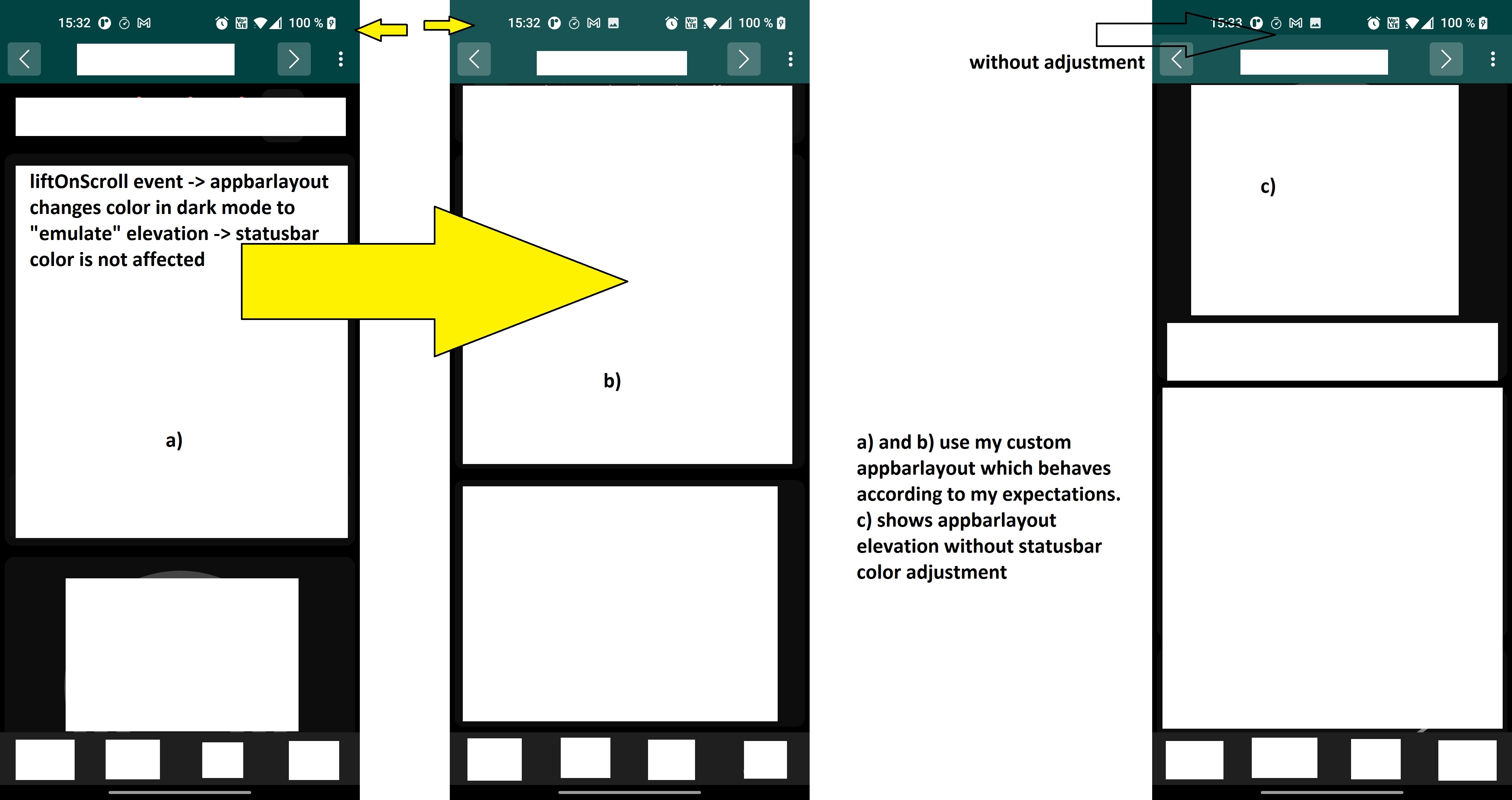 [appbarlayout] Match Status Bar Color Liftonscroll · Issue 2919