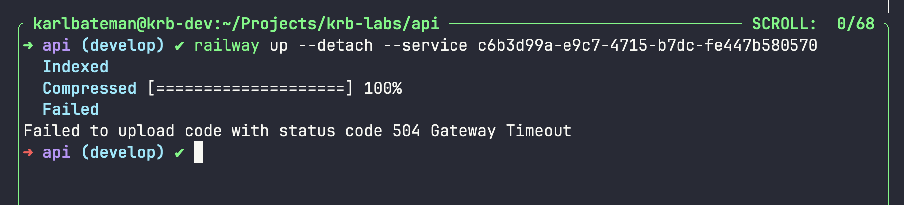 504 Gateway Timeout · Issue #441 · railwayapp/cli · GitHub