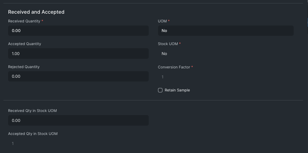 Ehancement: Purchase Receipt - Add Row Product Accepted Qty Should ...