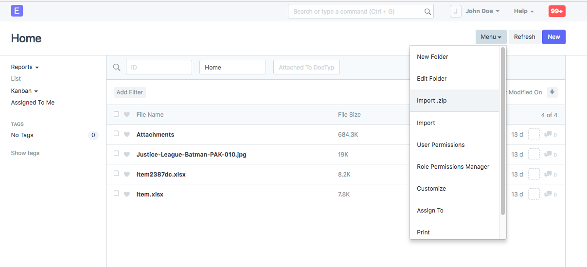 Bug Cannot Download Files As Zip · Issue 15373 · Frappeerpnext · Github