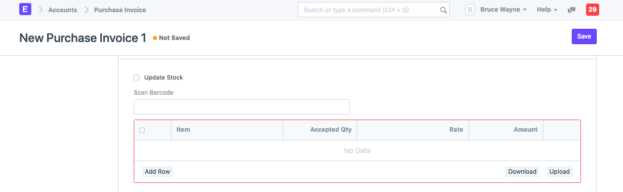 Purchase Invoice Fetch Item Via Barcode · Issue 15164 · Frappeerpnext · Github 0926
