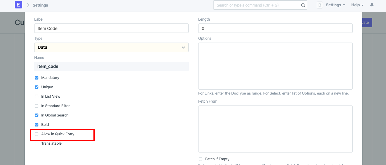 Customize Quick Entry Form · Issue #19952 · frappe/erpnext · GitHub
