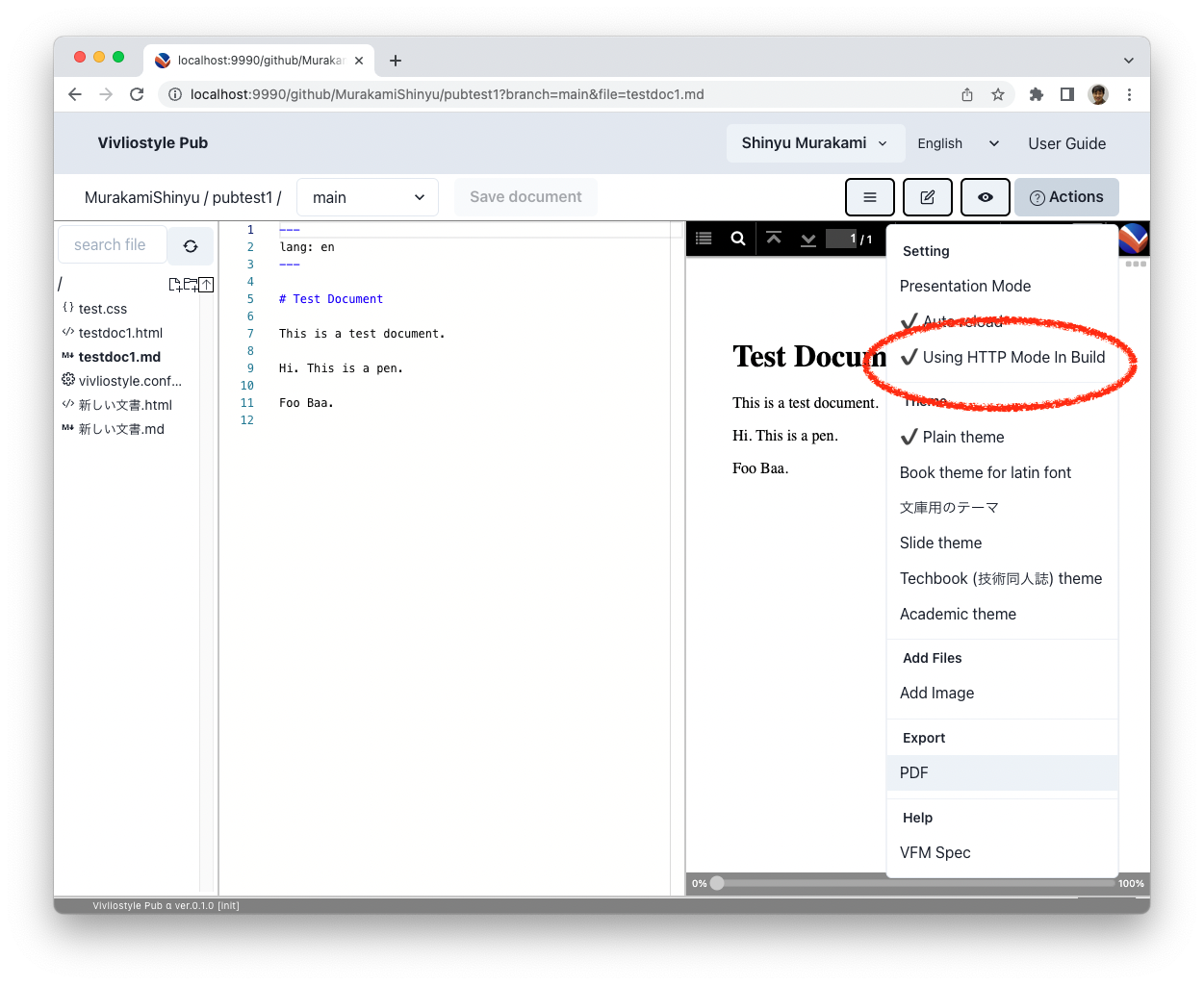 http mode not working · Issue #193 · vivliostyle/vivliostyle-pub · GitHub