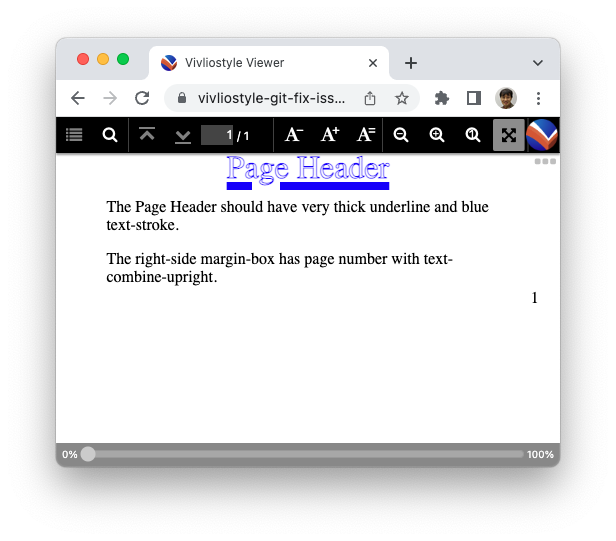 Some text-* properties are not applied to page margin box content · Issue #1059 · vivliostyle ...