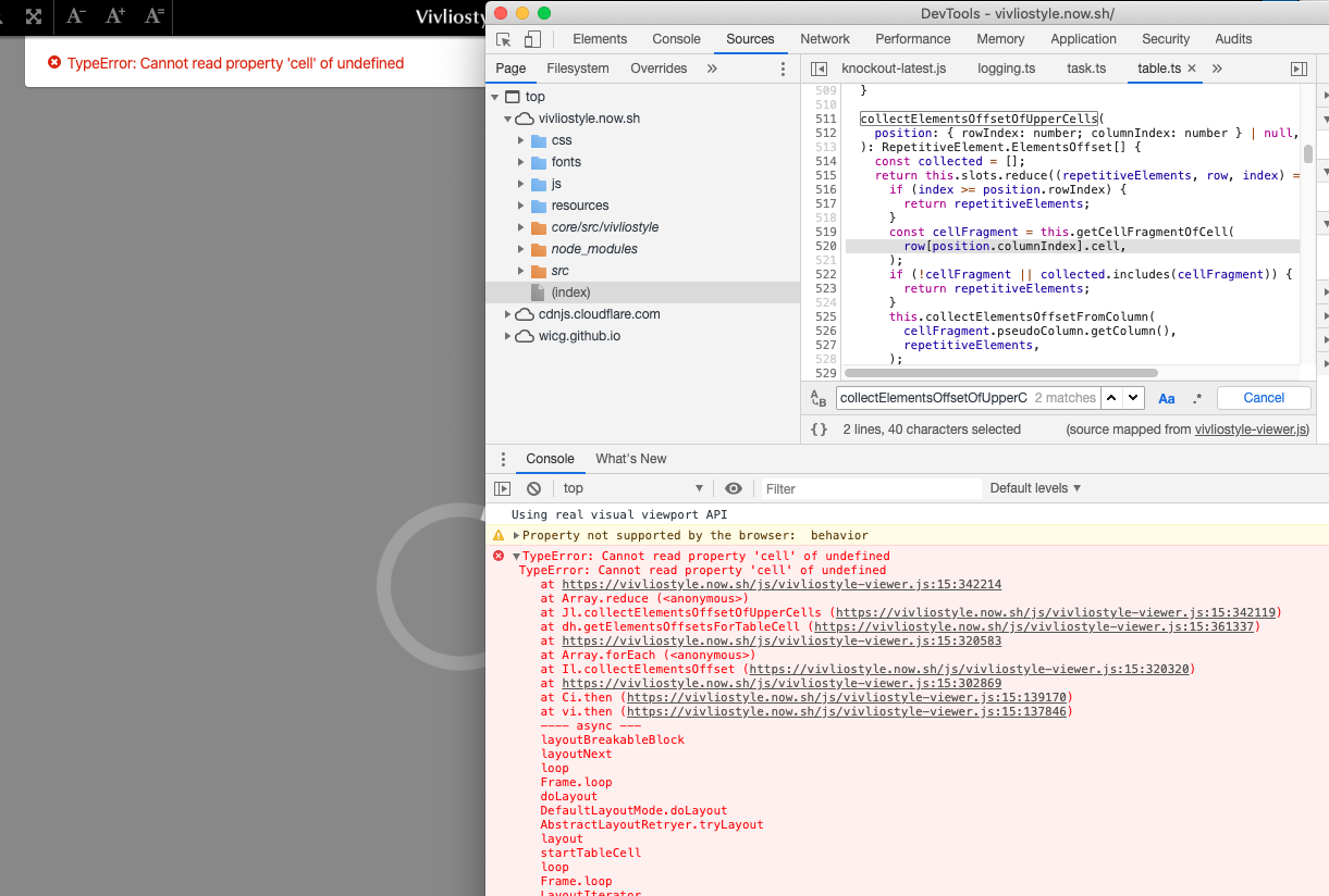 TypeError: Cannot read property 'cell' of undefined · Issue #623 · vivliostyle/vivliostyle.js ...