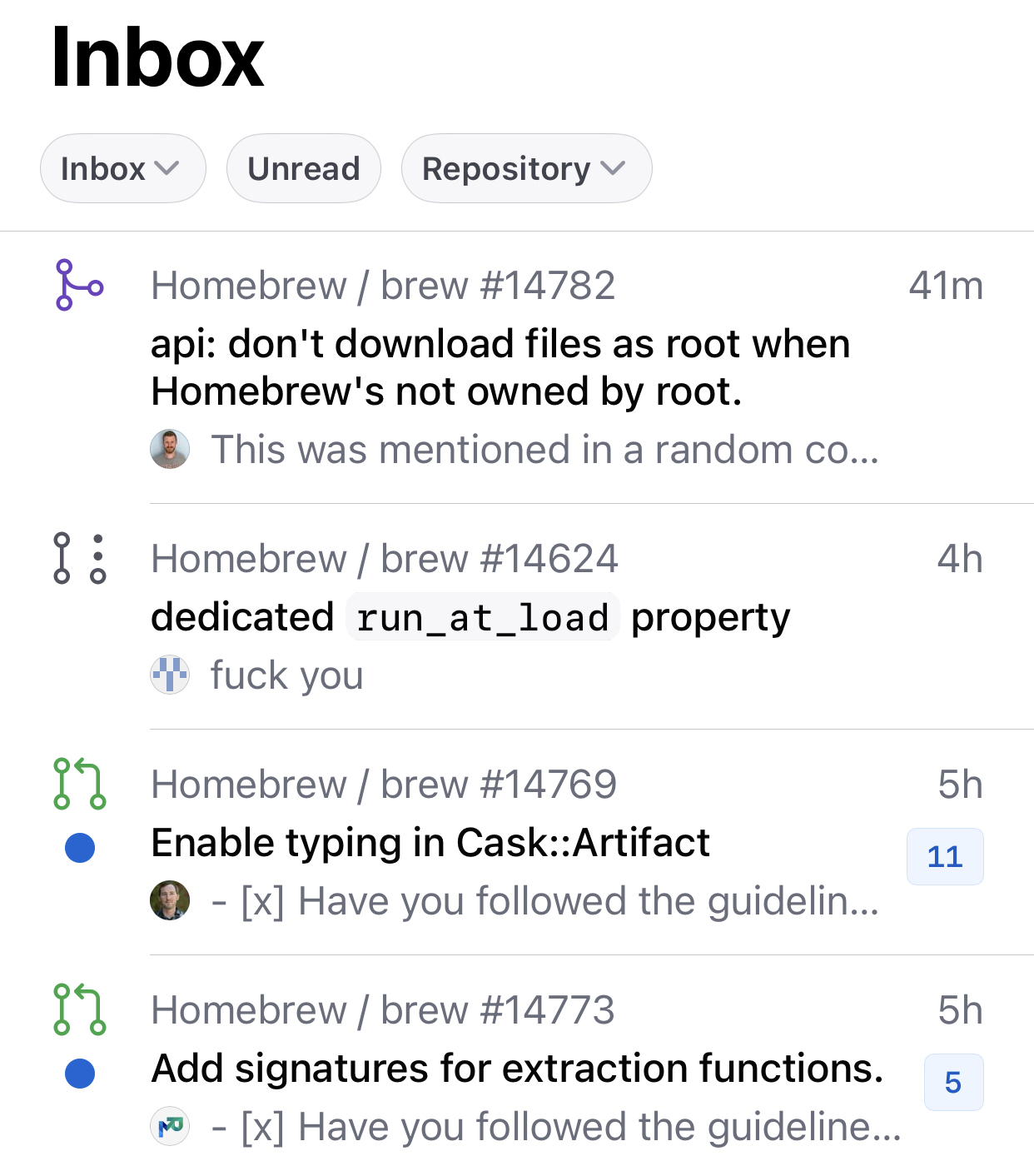 Inbox shows text of minimized comments · community · Discussion #48393 · GitHub
