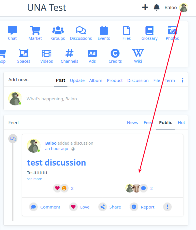Timeline: comments stats visible to owner of discussion only · Issue #2569 · unacms/UNA · GitHub