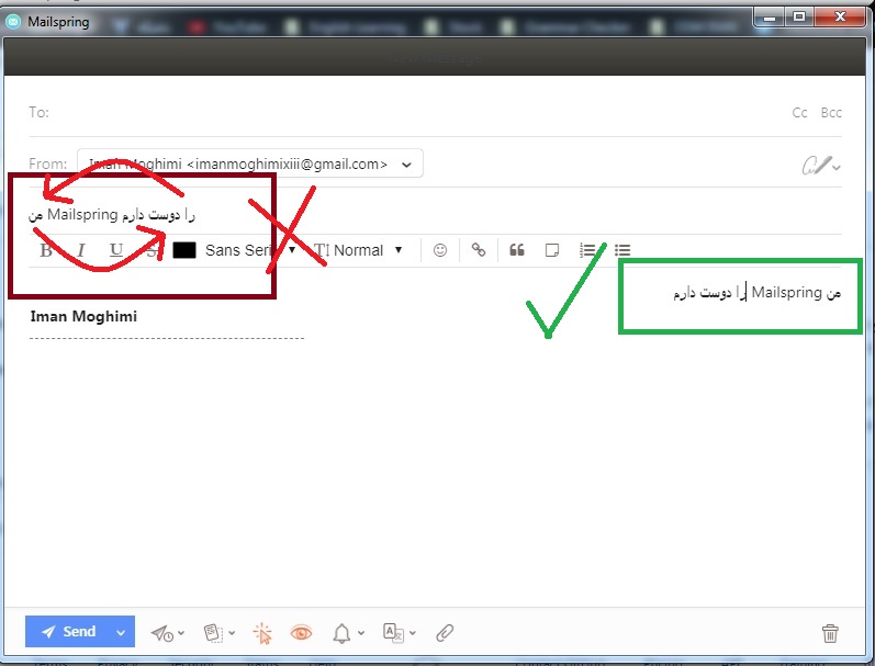 RTL problem in the subject section. Version 1.7.2 · Issue #1761 · Foundry376/Mailspring · GitHub