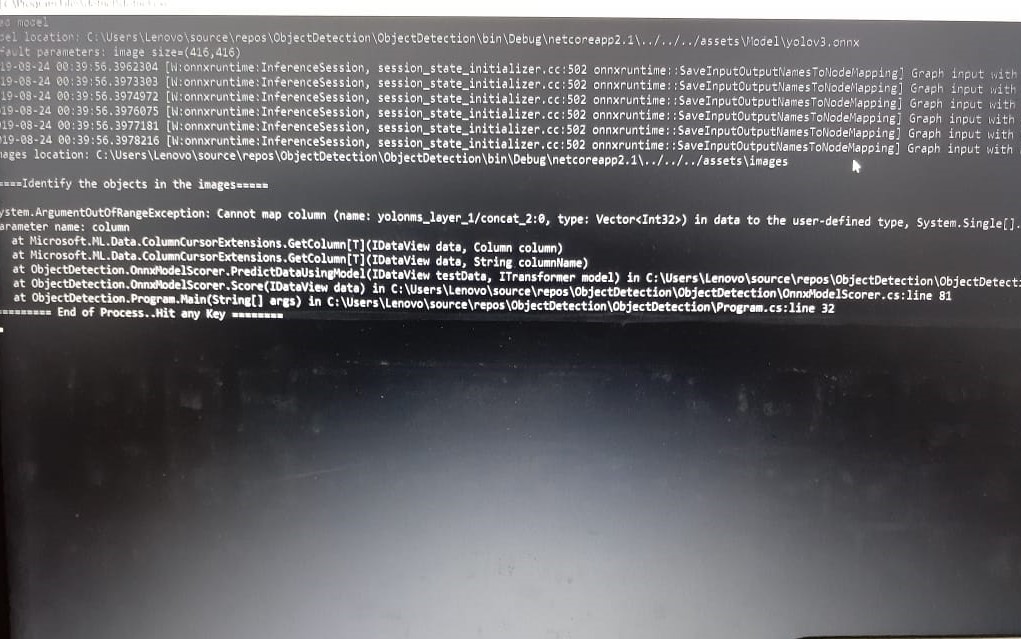 YOLOv3 shows ArgumentOutOfRangeException · Issue #4147 · dotnet/machinelearning · GitHub
