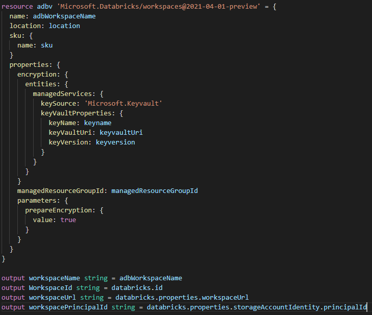 Databricks Cmk Encryption · Issue 6236 · Azurebicep · Github