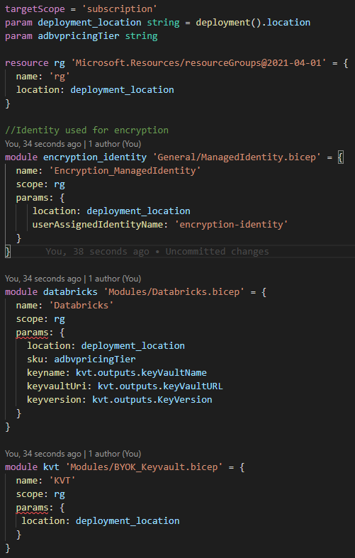 Databricks CMK Encryption · Issue #6236 · Azure/bicep · GitHub