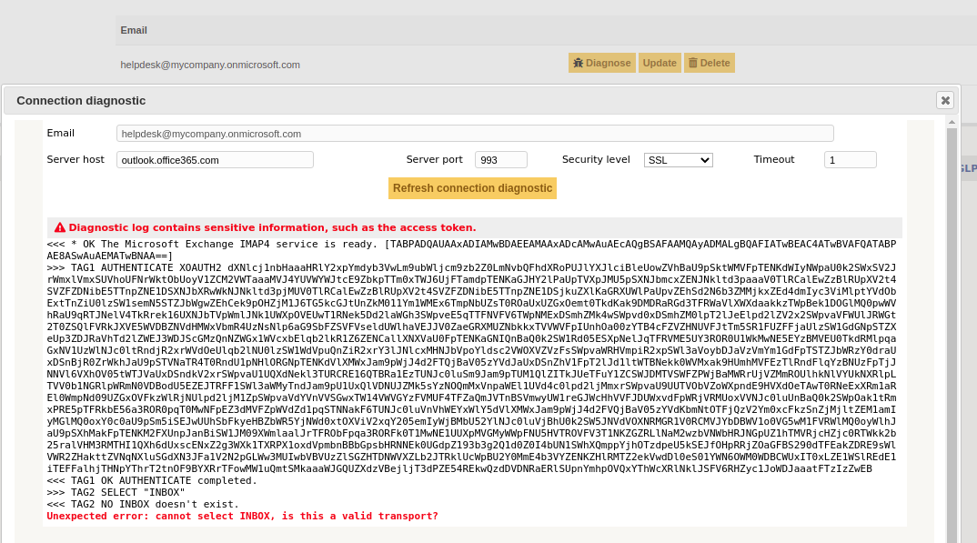 Add connection diagnostic feature by cedric-anne · Pull Request #11 · pluginsGLPI/oauthimap · GitHub