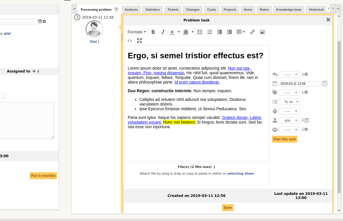 921 Difficult To Re Edit A Problem Task · Issue 3193 · Glpi Projectglpi · Github