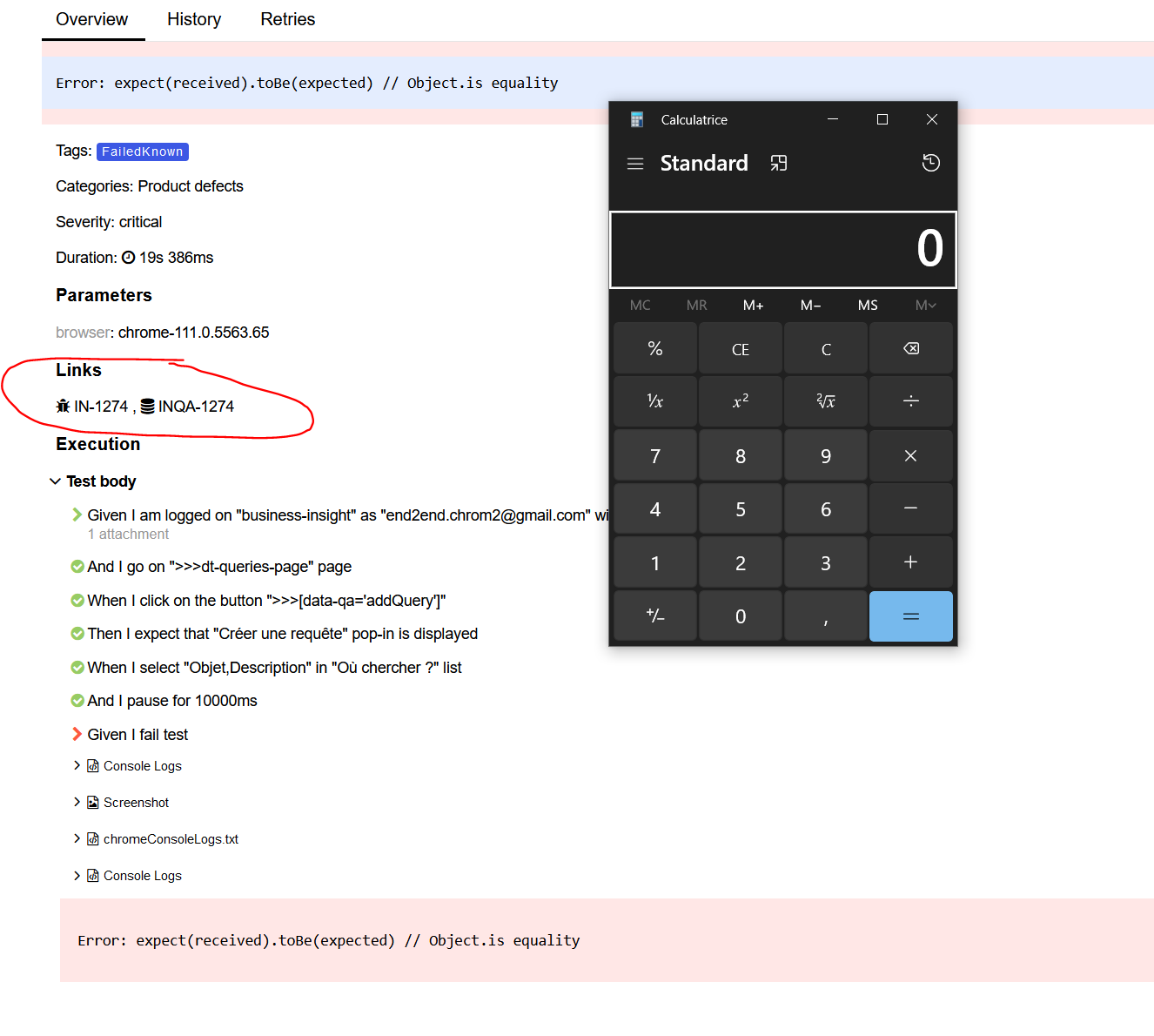With allure2 on wdio. The issue and tms links are no longer displayed in the report · Issue ...
