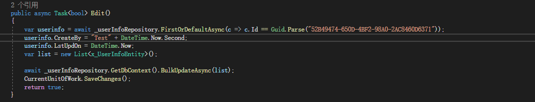 use BulkUpdateAsync report errors，Solve！ · Issue #5832 · aspnetboilerplate/aspnetboilerplate ...
