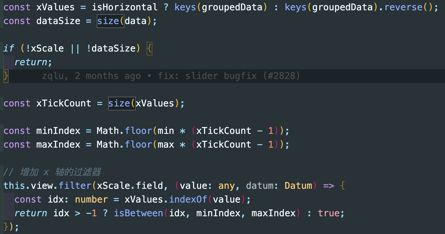 slider filter data bug · Issue #3003 · antvis/G2 · GitHub