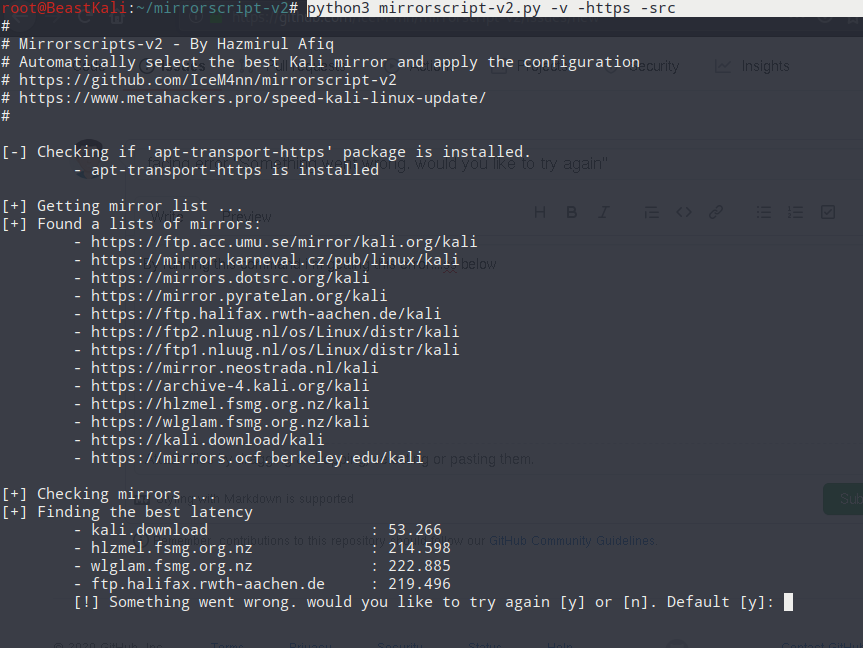 facing error "Something went wrong. would you like to try again ...