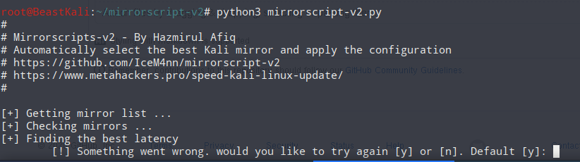 facing error "Something went wrong. would you like to try again ...