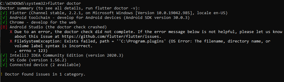 `flutter doctor --android-licenses` throws `Exception in thread "main" java.lang ...