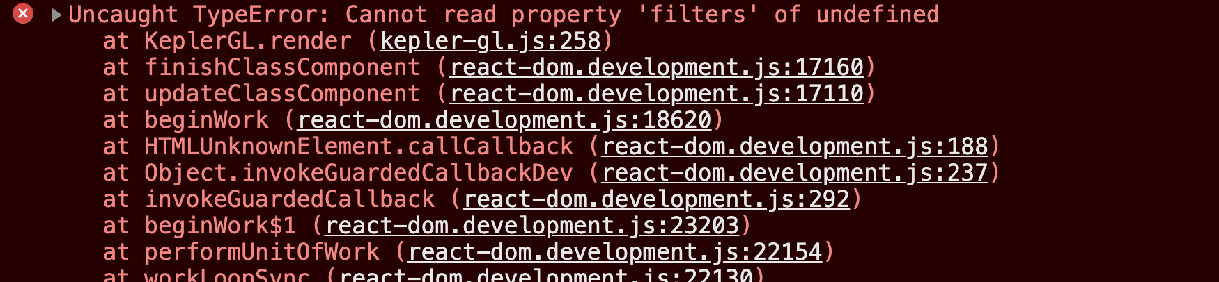 Demo App Cannot Read Property Filters Of Undefined · Issue 1277 · Keplerglkeplergl · Github