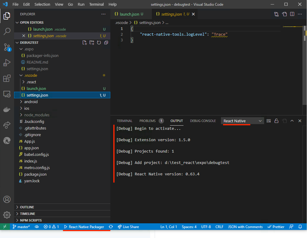 Debugging Not Started Says "could not find the app launcher by the ...