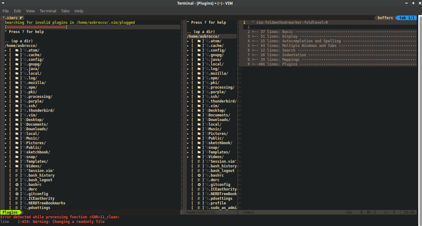 Suggested config partially interacts with vim-plug call · Issue #1125 · preservim/nerdtree · GitHub