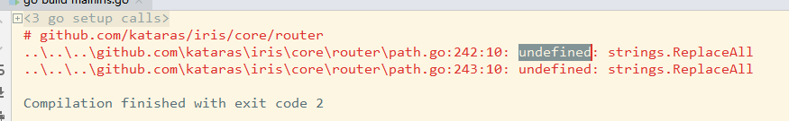 github.com\kataras\iris\core\router\path.go:242:10: undefined: strings.ReplaceAll[BUG] · Issue ...