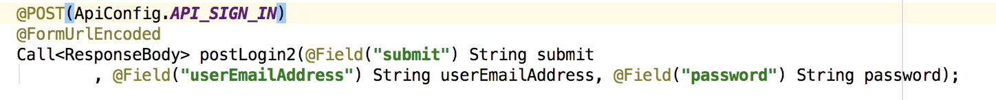 Missing Parameters to Server · Issue #2836 · square/retrofit · GitHub