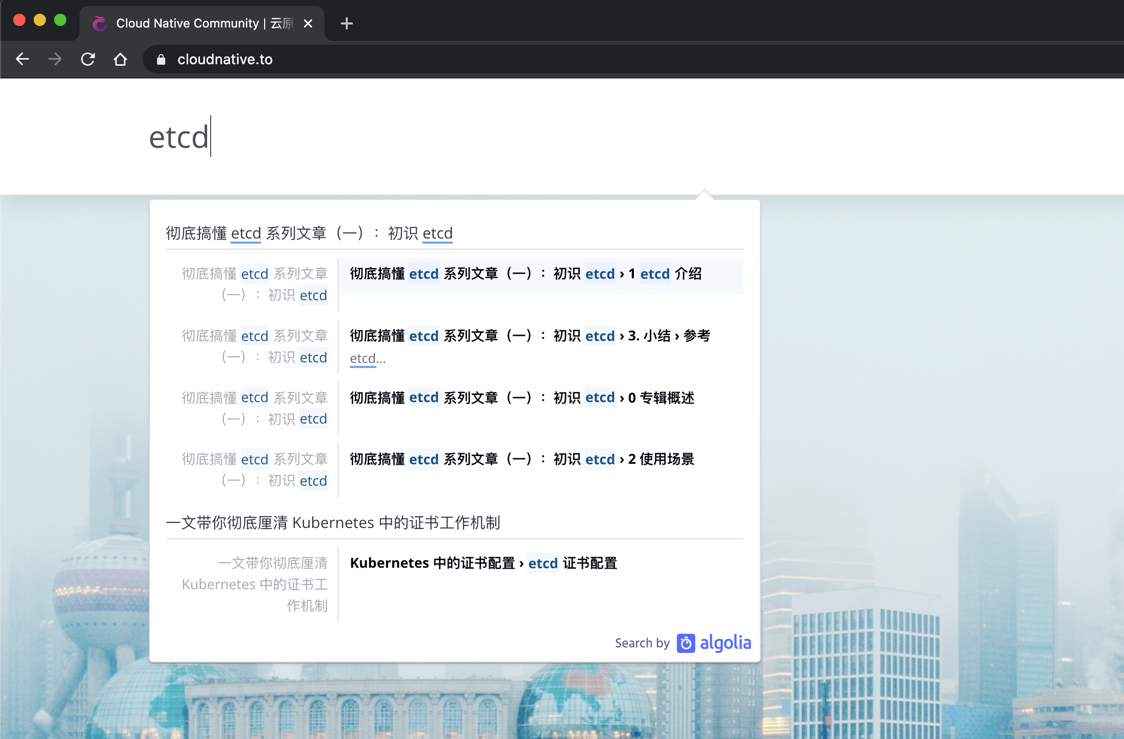 [featrue] 新增站内搜索 · Issue #77 · cloudnativeto/cloudnative.to · GitHub