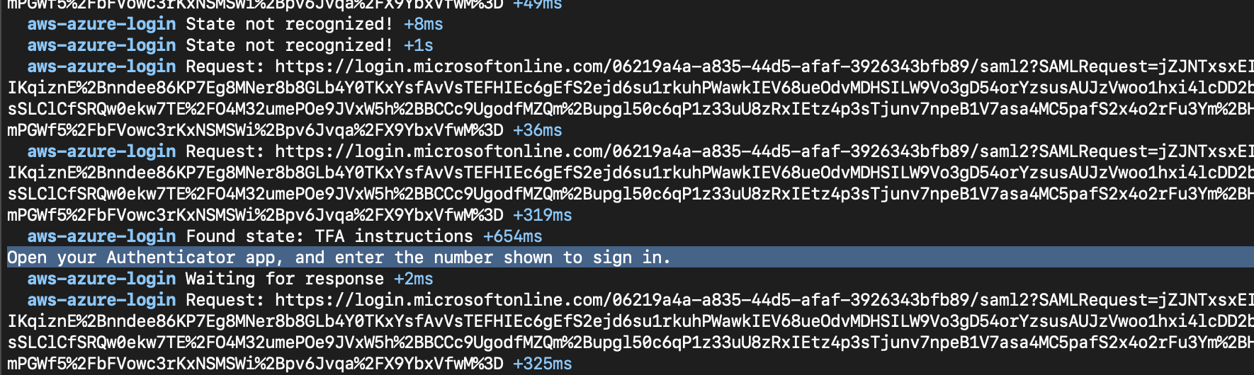 Authentication number is not displayed · Issue #248 · aws-azure-login/aws-azure-login · GitHub