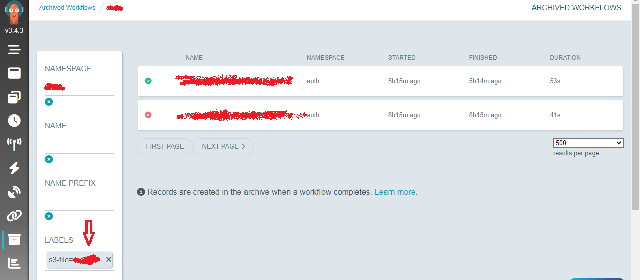 Archived Workflows Ui Labels Tries To Fetch Every Distinct Value Very Slow · Issue 10032
