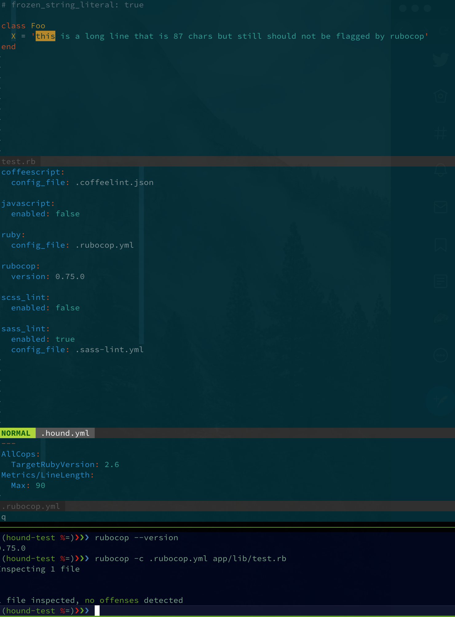 Hound with rubocop 0.75.0 does not read rubocop.yml · Issue #1761 · houndci/hound · GitHub