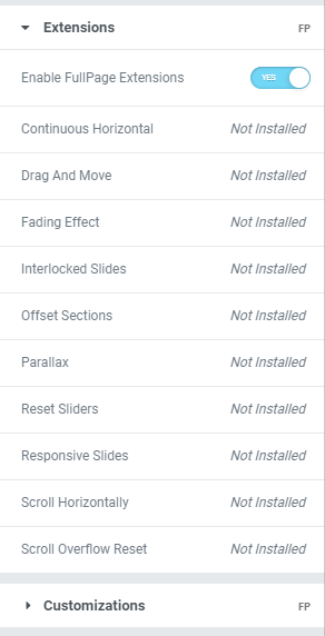 Cards Extension Activation Option missing from elementor · Issue #3999 · alvarotrigo/fullPage.js ...