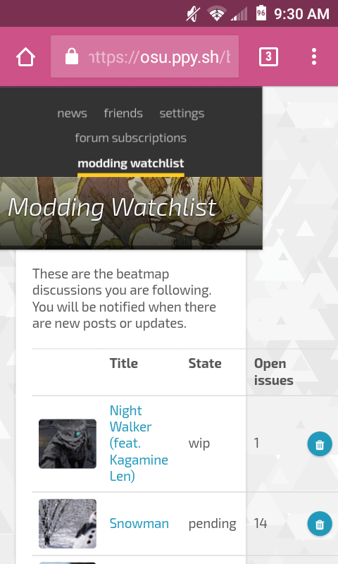 Modding Watchlist Page is broken on mobile · Issue #1750 · ppy/osu-web · GitHub