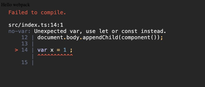 No error detail overlay display in webpack v5 · Issue #622 · TypeStrong/fork-ts-checker-webpack ...